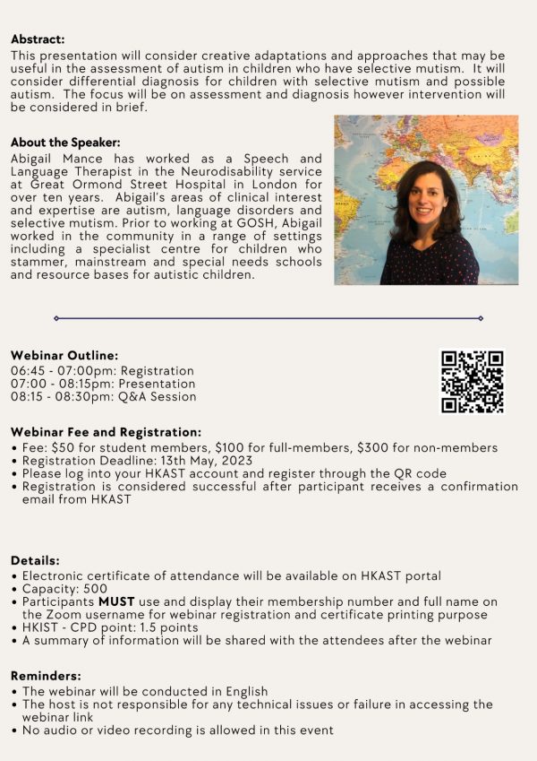 Selective Mutism as a presentation in the Autism Spectrum: Assessment ...