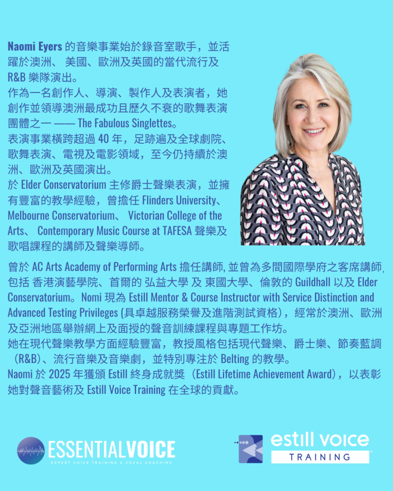 Estill Voice Training Course Level 1 (day 1) - The Hong Kong ...